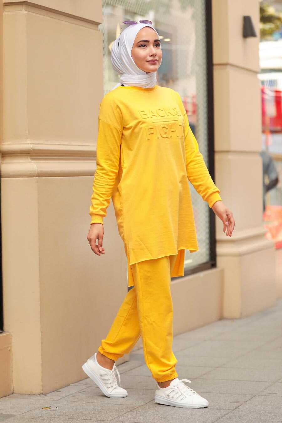 Yellow Hijab Suit 5742SR - Neva-style.com